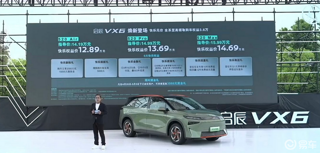 启辰推出新款VX6，定位紧凑型SUV，续航里程520公里_易车