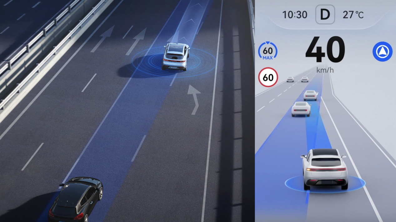 问界M5智驾版的LCC功能辅助驾驶系统最重要的功能之一_易车