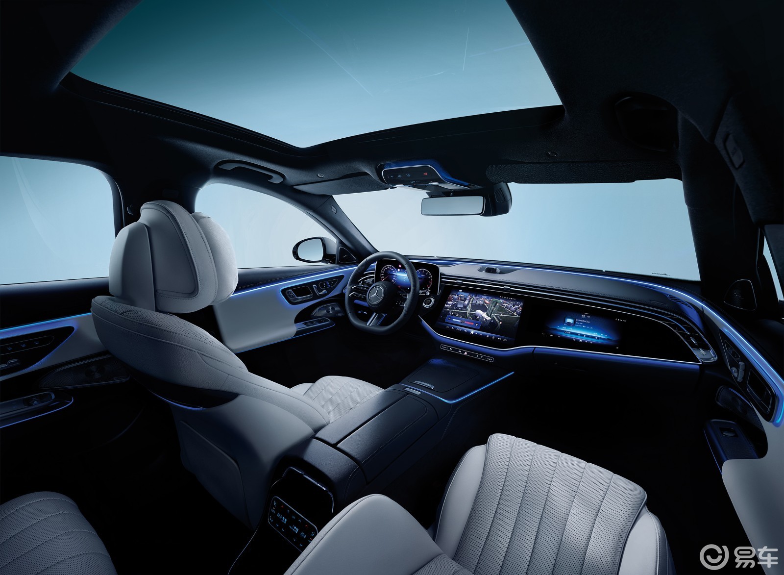 奔驰新E350eL上市，纯电106公里，售价53.86万_易车