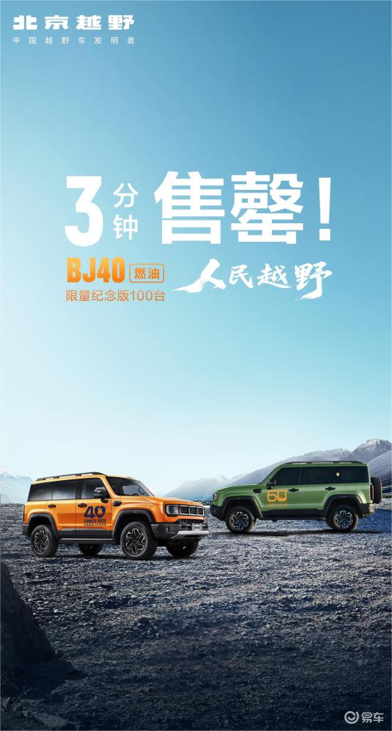 BJ40燃油焕新价12.69万起上市，打造专业越野新标杆_易车