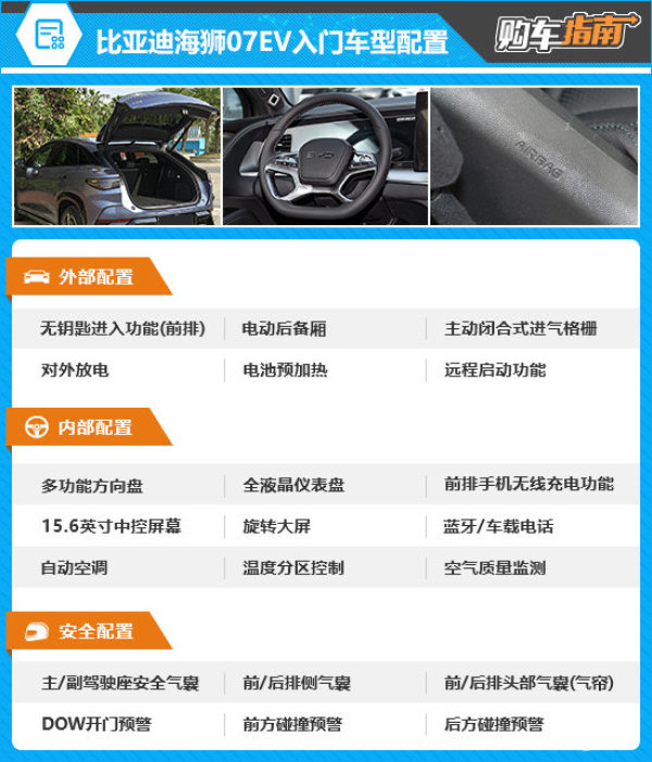海狮07EV而610智航版在610长续航版的基础上增加了匝道自动_易车