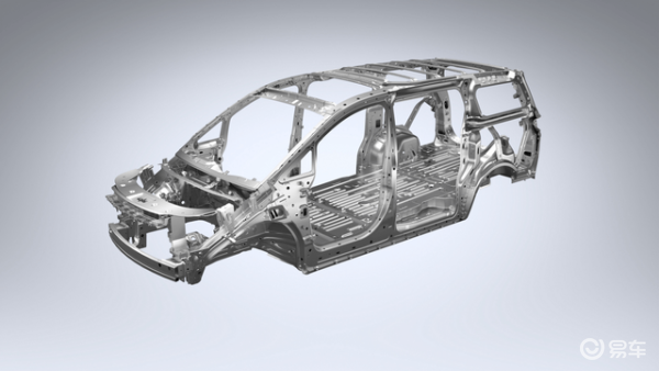 小米SU7在确保车内安全的A柱、B柱、车门防撞梁区域还采用热成型_易车