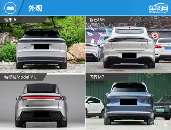 分别为理想i6、智己LS6 纯电（以下简称：智己LS6）、特斯拉_易车