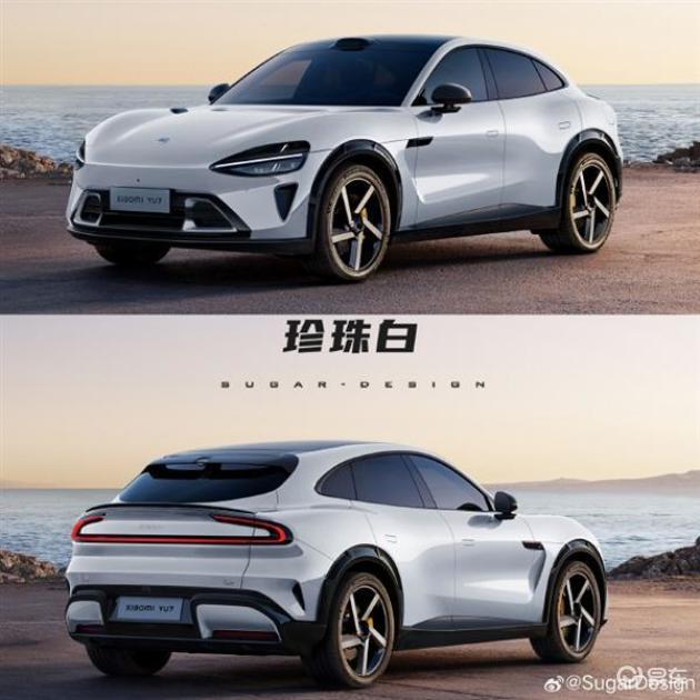 博主自制小米YU7多彩车身图VS特斯拉Model Y_易车