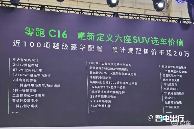 零跑官宣：C16开启预售！6月上市 顶配不超20万_易车