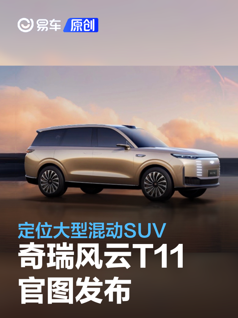奇瑞风云第二款车型T11官图发布 定位大型混动SUV/对开门设计_易车