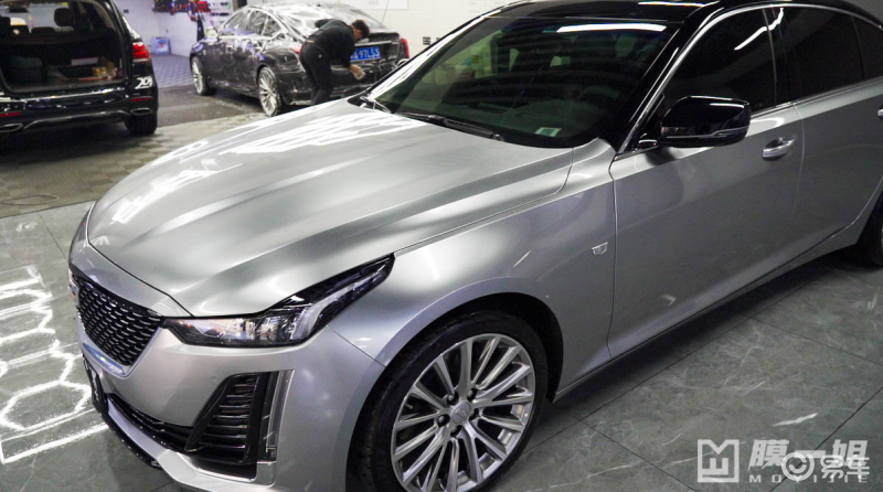 金属质感！凯迪拉克CT5装贴2022爆火改色膜—GT银_易车