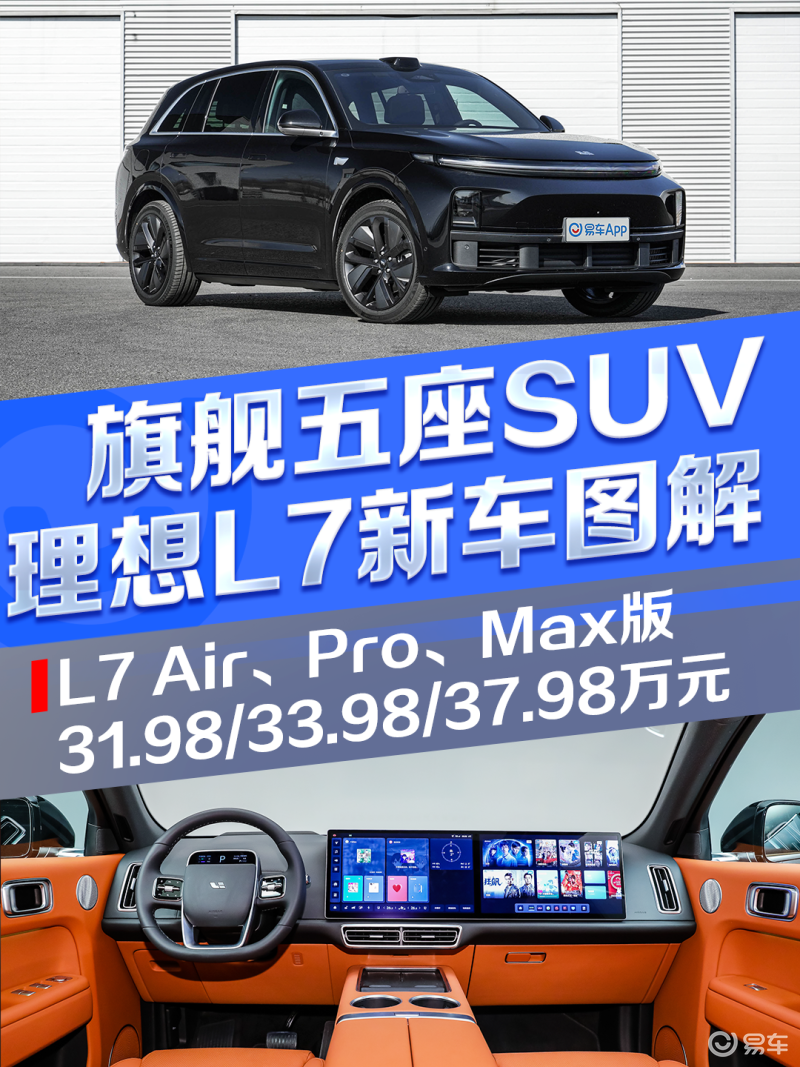 旗舰五座SUV “家庭智能”的理想L7新车图解_易车