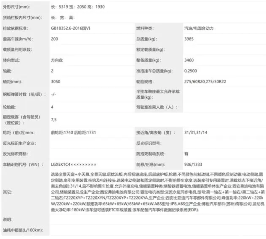 仰望U8申报信息详解，动力系统看点十足_易车