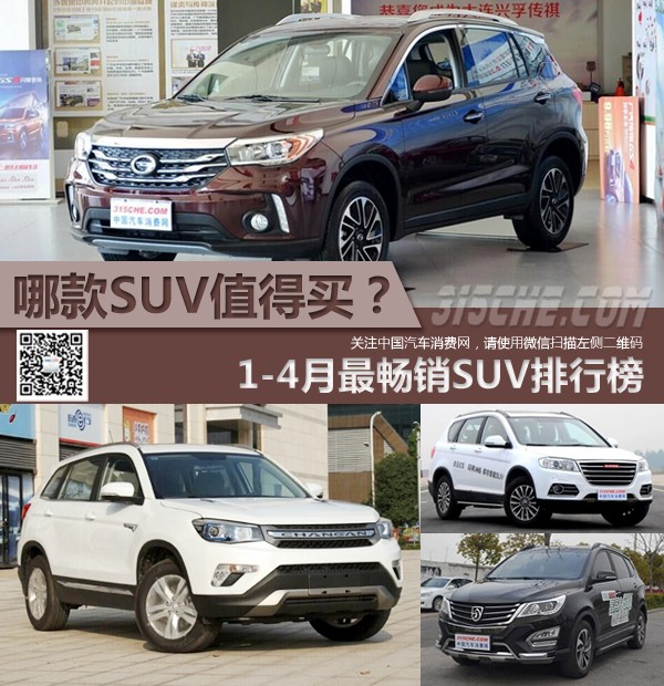 哪款SUV值得买？1-4月最畅销SUV排行榜_易车