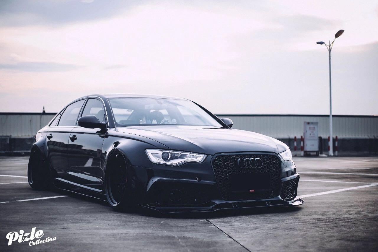 原本只想换轮毂，中山车友最终打造黑武士奥迪A6L宽体姿态大王_易车